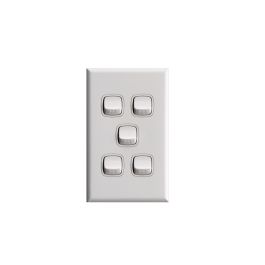 E&S Electrical Wholesalers Online | HPM XL770/5 HPM Excel Switch 5 Gang ...